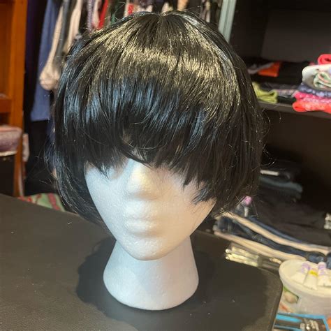 On Hold Short Black Cosplay Wig 7 405 Shipping Depop