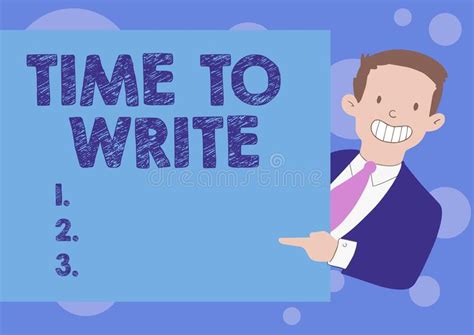 Text Showing Inspiration Time To Write Business Overview To Record