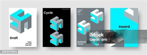 Desain Presentasi Bisnis Modern Tata Letak Brosur Geometris Template