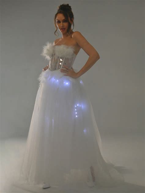 Strapless Tulle Wedding Dress With Feathered And Mirror Trim Bridalvenus