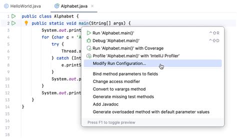 Run Debug Configurations IntelliJ IDEA Documentation