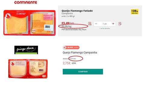 Afinal o Continente tem o Queijo a preços de 2021 versus campanha Pingo