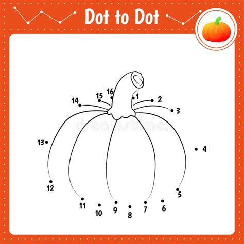 Connect The Dots Pumpkin Dot To Dot Educational Game Coloring Book