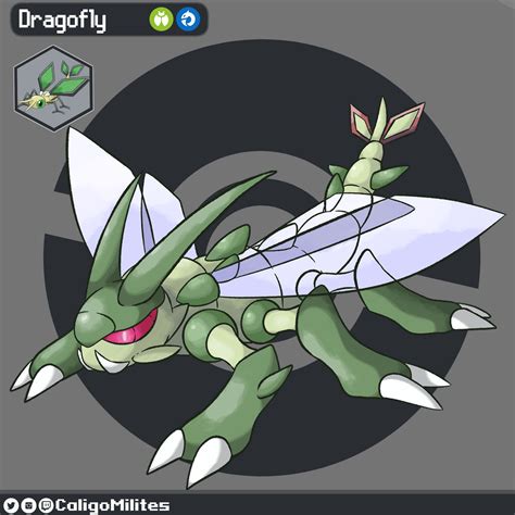 Alternative Evolution To Flygon Pokemon Fakemon By Caligomilites On