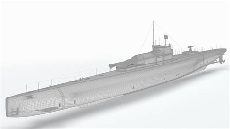 Hms M1 M Class V2 Submarine Dynamic Simulation 3d Model Turbosquid