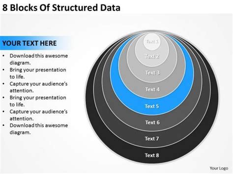 8 Blocks Of Structured Data Plans PowerPoint Templates