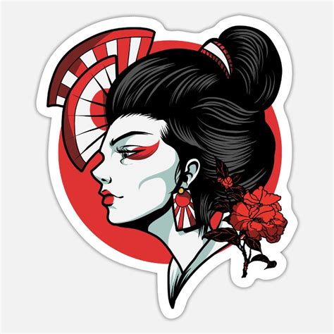 Geisha Stickers Unique Designs Spreadshirt