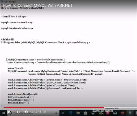 Net Centric Computing Configuration Of MySQL In Visual Studio Net