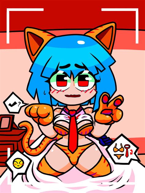 Rule 34 Ags2231 Bedroom Blue Hair Blush Blush Lines Camera Camera Phone Camera View Cat Ears