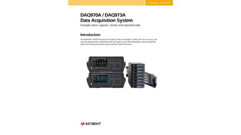 Daq970a Daq973a Data Acquisition System Keysight