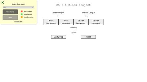 Freecodecamp 25 5 Clock