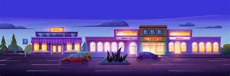 Supermarket Parking Design Elements Set Royalty Free Vector