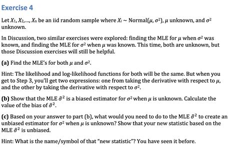 Exercise Let X X Dots Xn Be An Iid Random Sample Chegg
