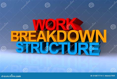 Work Breakdown Structure On Blue Stock Illustration Illustration Of