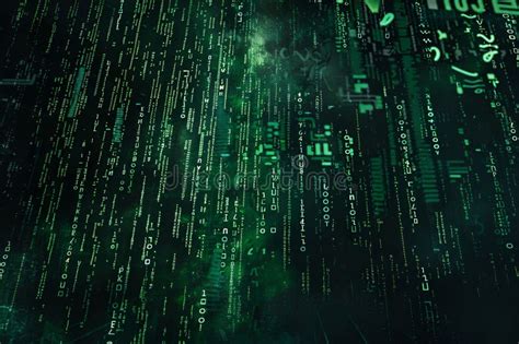 Generative Ai Illustration Digital Data Streams Flow Into Each Other