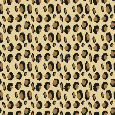 Seamless Leopard Print Vector Pattern Texture Background Stock