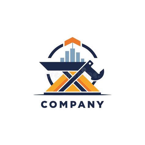 abstract logo combining architecture and construction elements