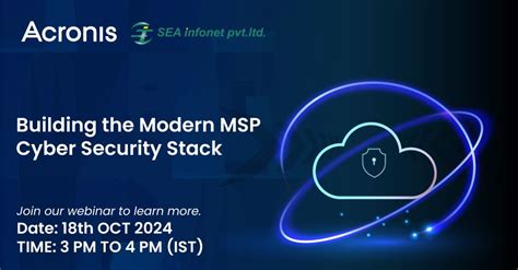 Cybersecurity Cloud Businesscontinuity Digitalsafety Acronis Sea Infonet Pvt Ltd