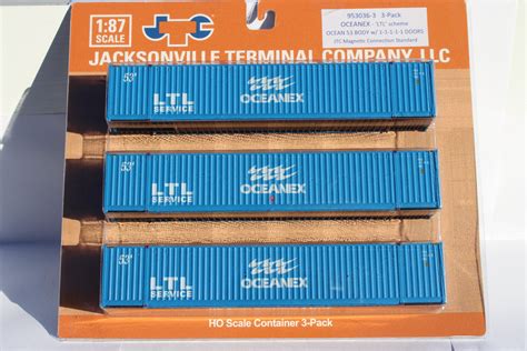 Oceanex Large Ltl Ocean 53 Ho Scale 1 87 3 Pack Of Containers Wi Jtc Model Trains