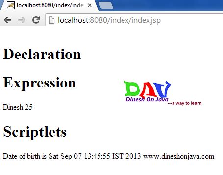 JSP Scripting Elements Dinesh On Java