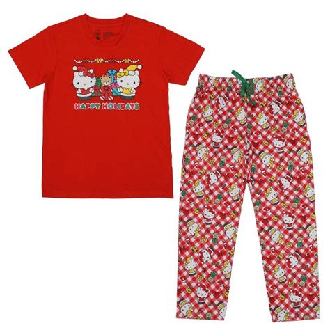 Hello Kitty Happy Holidays Womens Sleep Set Xl Holiday Women Sleepwear Sets Sleep Set
