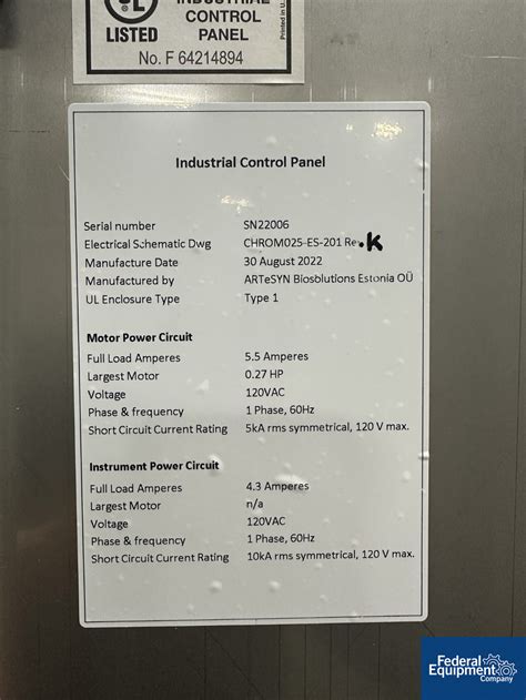 Repligen Artesyn Automated Single Use Chromatography System 1 4 Inch