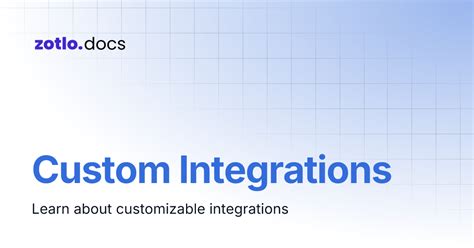 custom integrations