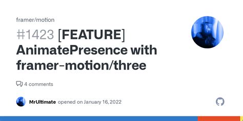 FEATURE AnimatePresence With Framer Motion Three Issue Framer Motion GitHub
