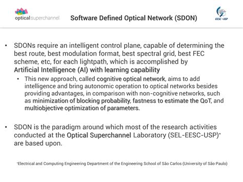 Cognitive Technique For Software Defined Optical Network Sdon Ppt