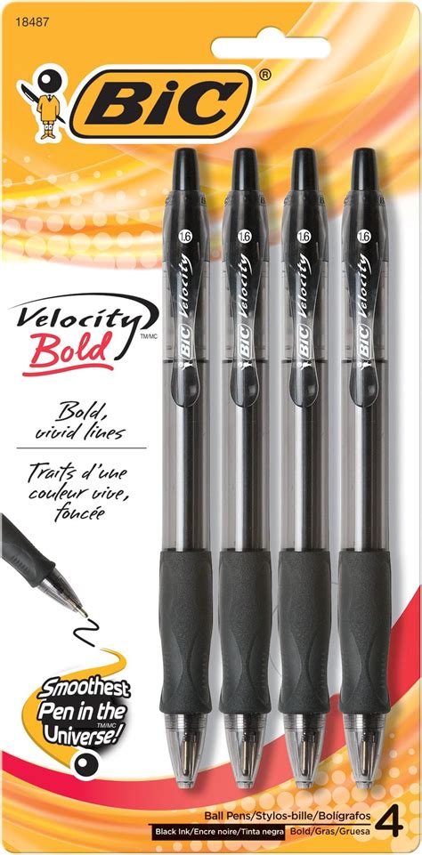 Bic Glide Bold Retractable Ball Point Pen Bold Point 1 6mm Black