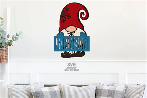 Gnome Ornament Svg Bundle Laser Cut Files Christmas Svg Etsy