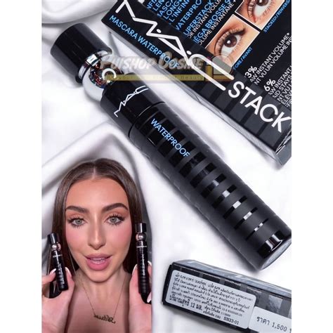 Thai Label Mac Mascara Macstack Waterproof Black Stack 12 Ml Shopee