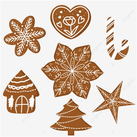 크리스마스 진저 쿠키 생강 빵 크리스마스 쿠키 진저브레드 쿠키 Png 일러스트 및 Psd 이미지 무료 다운로드 Pngtree
