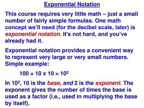Ppt Exponential Notation Powerpoint Presentation Free Download Id