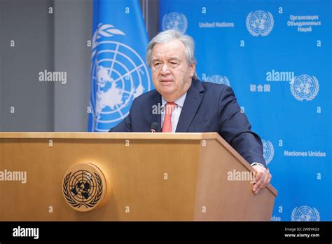 United Nations New York Usa December 22 2023 Secretary General