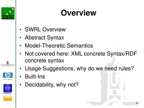 Ppt Swrl 06 A Semantic Web Rule Language Combining Owl And Ruleml