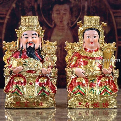 【破損包賠】開光風水玉皇大帝王母娘娘佛教玉帝王母神像鎮宅擺件關公 蝦皮購物