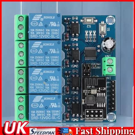 Wifi Relay Module 5v 12v Esp8266 Wifi Control Relay Board For Arduino 4s £8 88 Picclick Uk