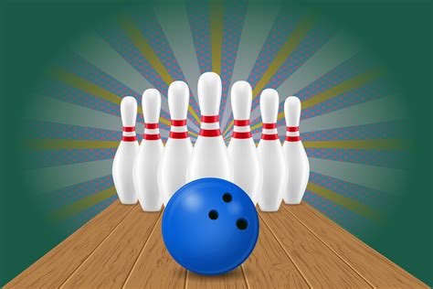 Bowling Ball And Pin Vector Illustration 488448 Vector Art At Vecteezy