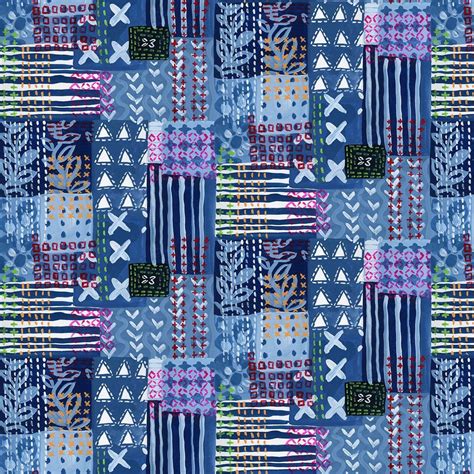 No Place Like Om Multi Patchwork Fabric Dear Stella Fabric Patchwork