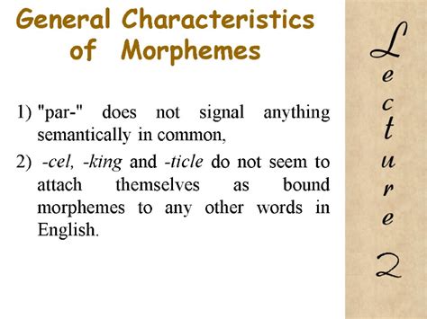 Morphemic Structure Of The Word 1 Morphological System
