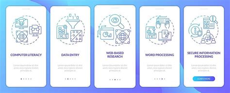 Digital Skills Blue Onboarding Mobile App Screen Illustration Welcome