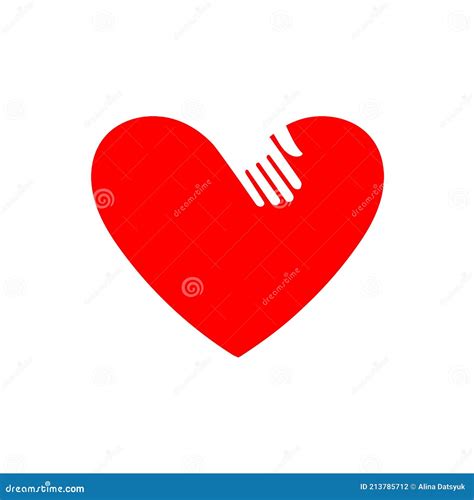 Corazón Con Huella Silueta Del Corazón De Fondo Stock De Ilustración