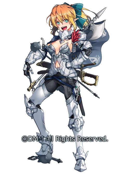 Safebooru 1girl D Aqua Eyes Armor Axe Battle Axe Bow Breasts Breasts