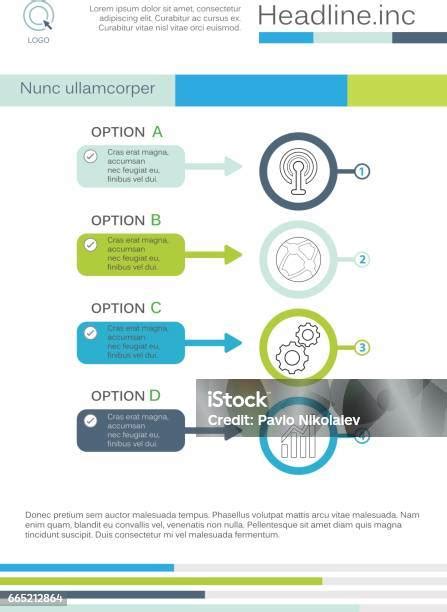 벡터 일러스트 레이 션 인포 그래픽을 설정합니다 안내 책자 비즈니스 웹 디자인 템플릿입니다 0명에 대한 스톡 벡터 아트 및 기타 이미지 Istock