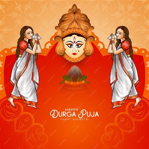 Premium Vector Happy Navratri And Durga Puja Religious Festival