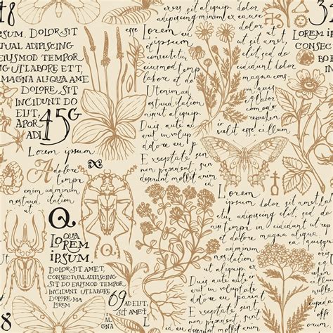 Premium Vector Seamless Background On Botanic Theme