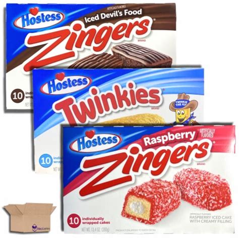 Twinkie Variety Pack With Zingers Three Flavors Original Chocolate Zingers Raspberry Zin 1