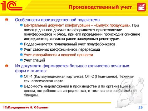 1С Предприятие 8 Общепит Презентация отраслевого решения