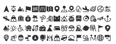 Travel Icons Set Tourism Simple Icon Collection Vector 36144365